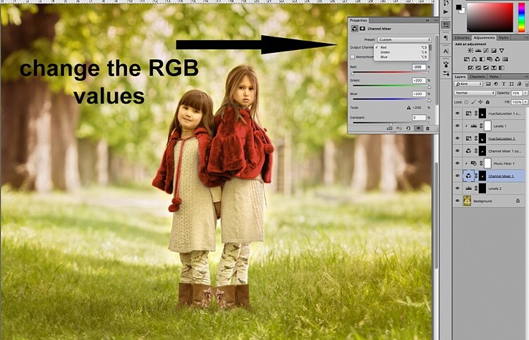 How to Use the Channel Mixer in Photoshop to Change Colors in Your ...
