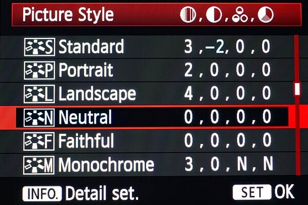 Using a Flat Picture Style for Better Finished Images | Photo-natural.com